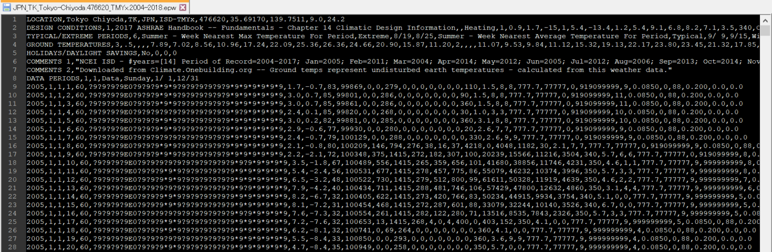 EPWファイル（気象データ）の便利な確認方法＋α | Walk Thru